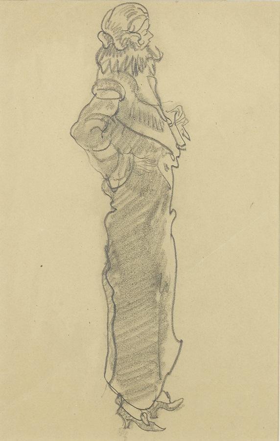 Steven Spurrier RA Original Modern British Art Drawing The Fur Collar ...